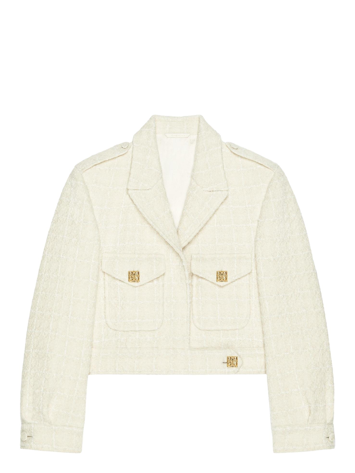 GIVENCHY Givenchy 4G Plaque Tweed Cropped Jacket
